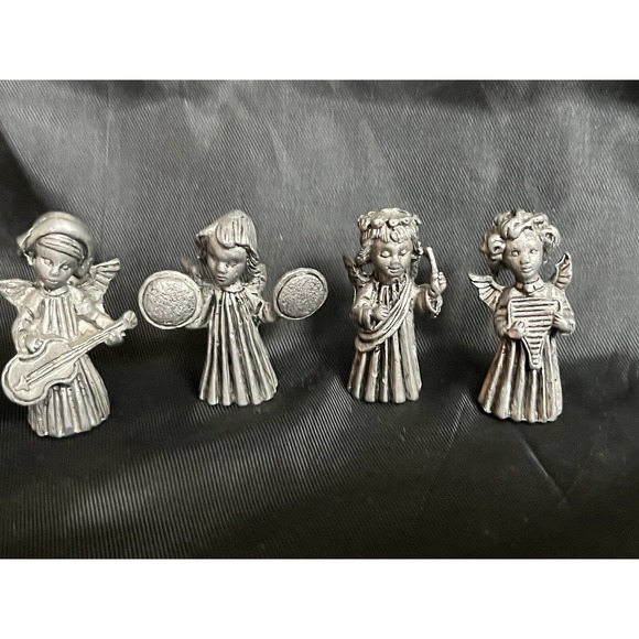 Unbranded | Accents | Vintage Miniature Pewter Angles Musicians By ...